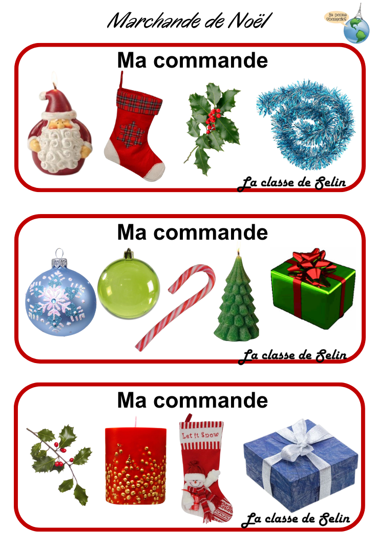 Le jeu de la marchande – Classe de Selin