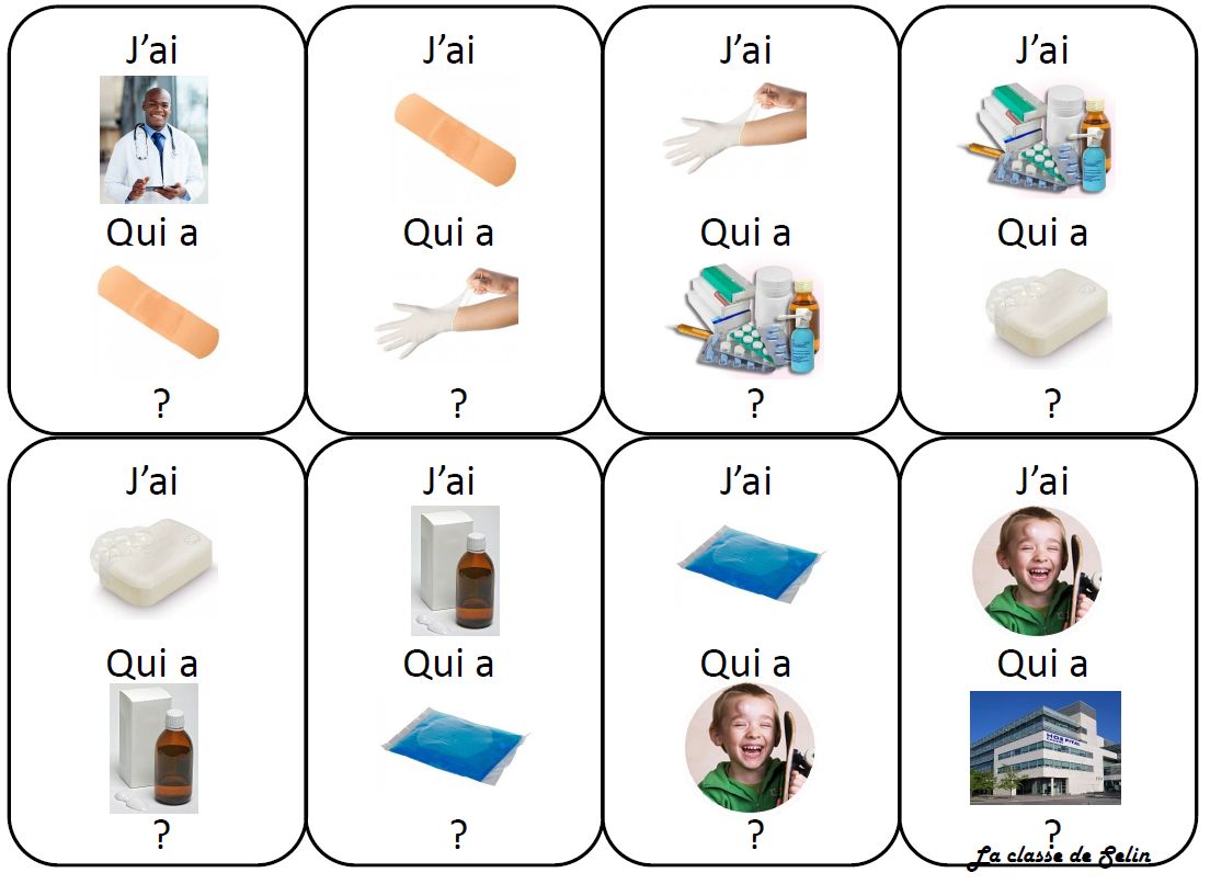 Jeux de langage et Porte-Vues Lexique « chez le docteur » – Classe de Selin
