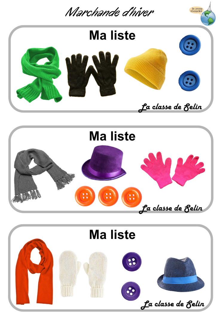 Le jeu de la marchande – Classe de Selin