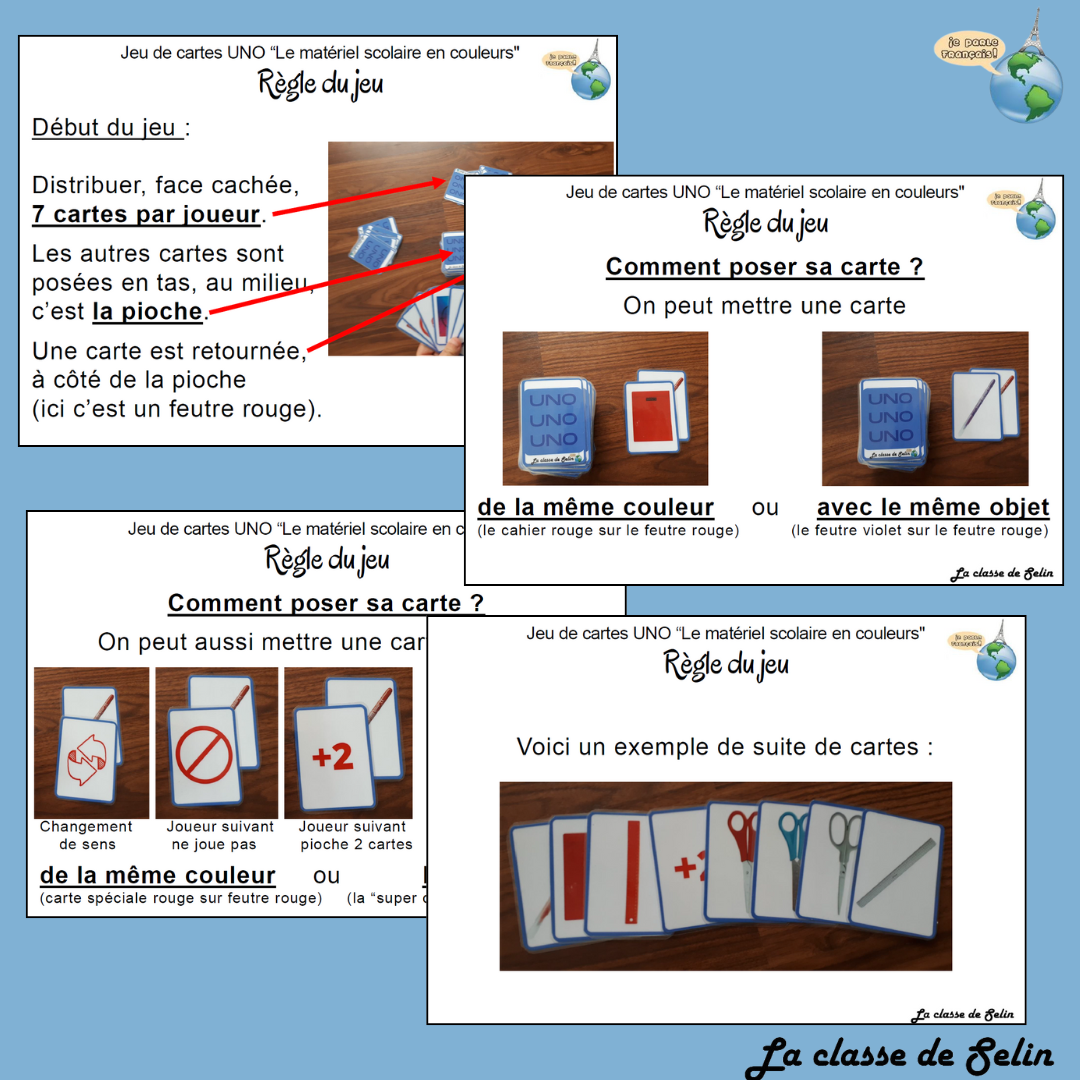 Le matériel scolaire en couleurs – Classe de Selin