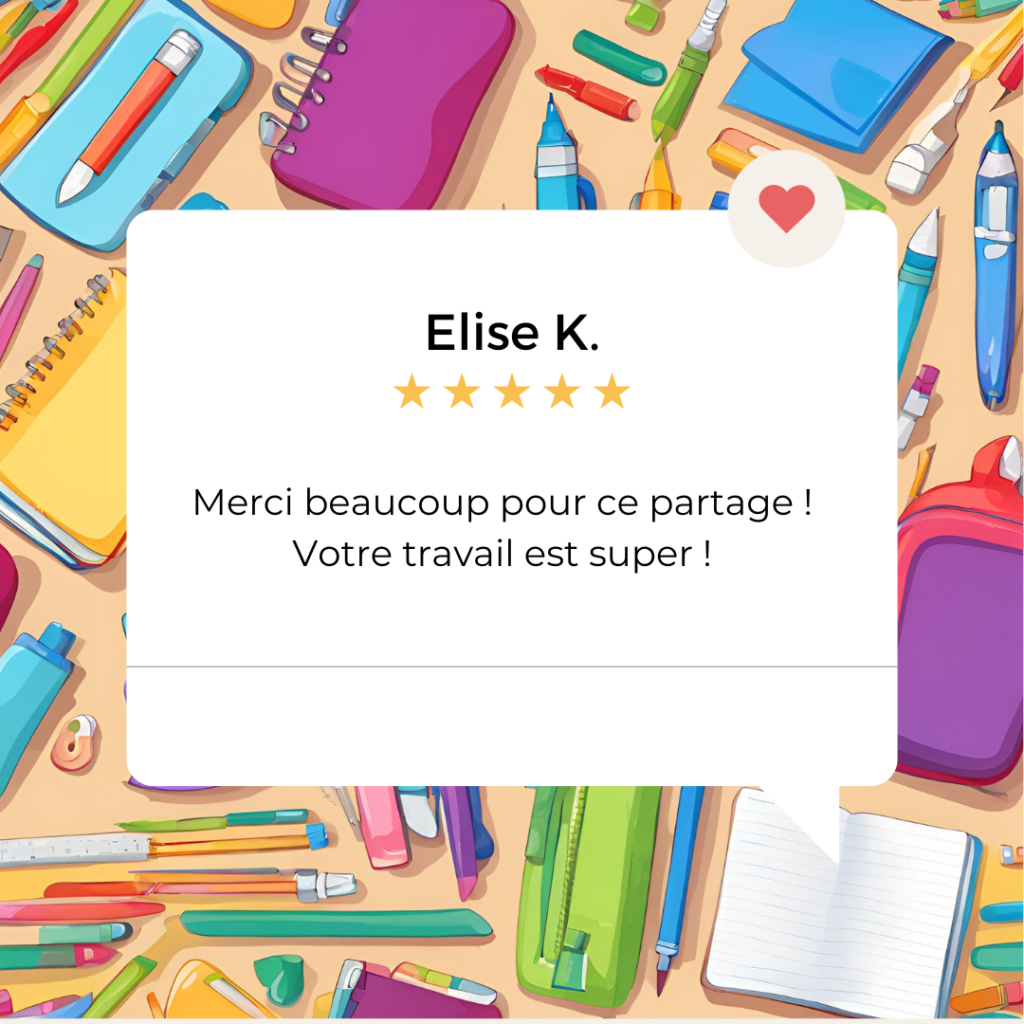 Le matériel scolaire en couleurs – Classe de Selin