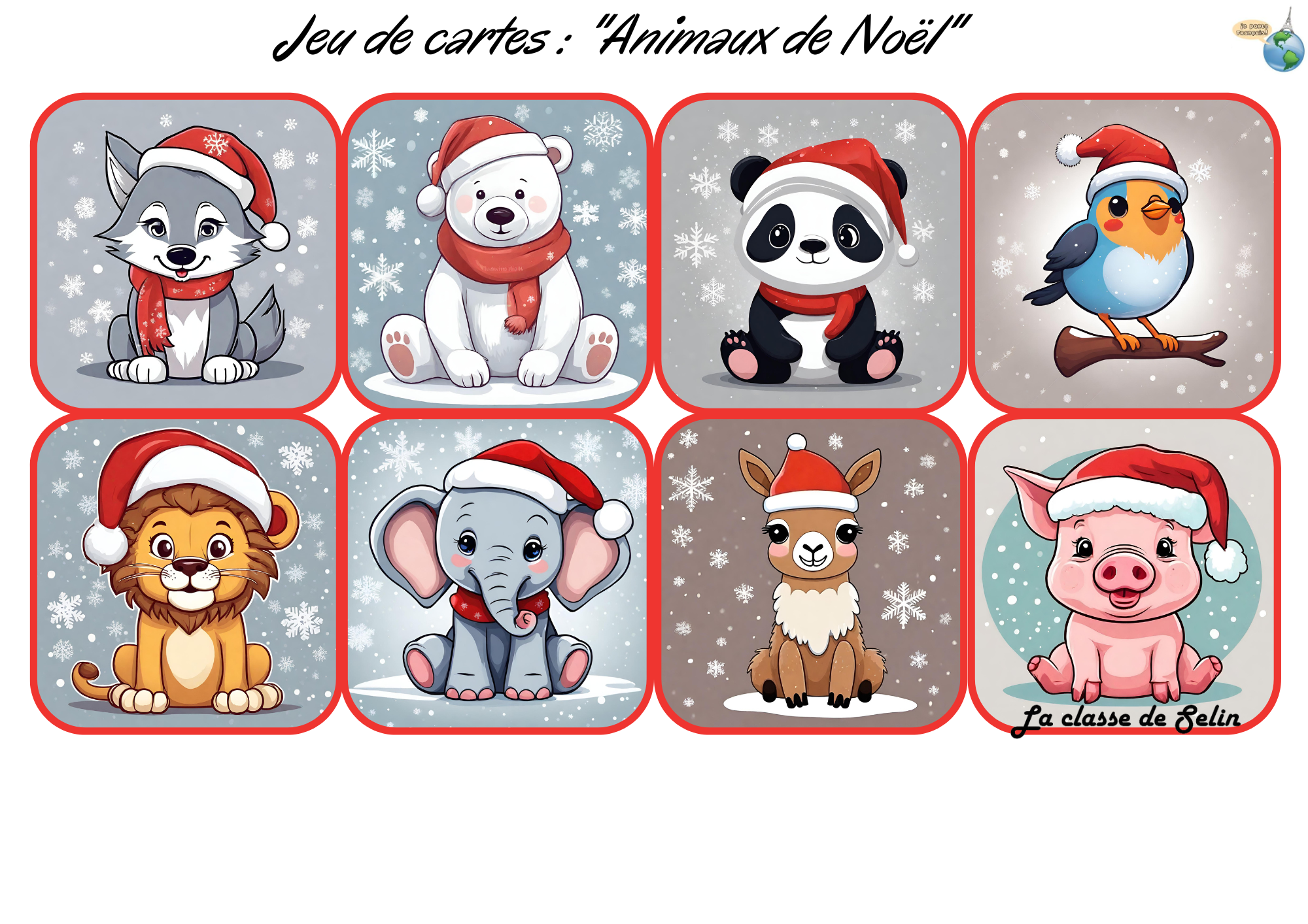 Les animaux de Noël – Classe de Selin